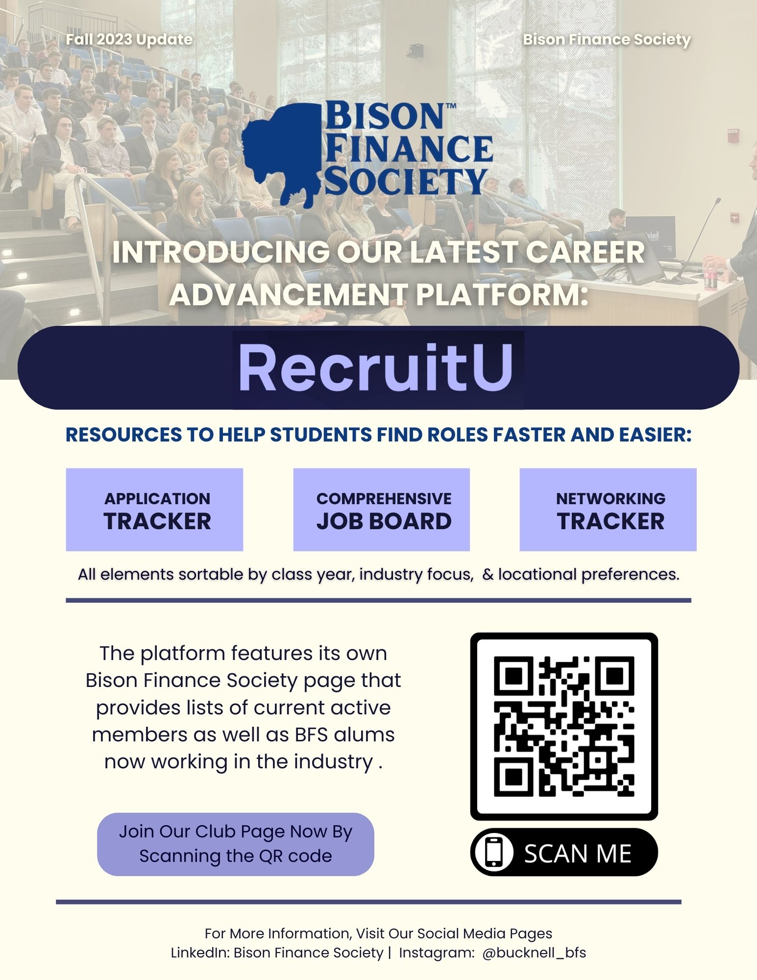 Sign Up for Recruit Use this link:https://www.recruitu.io/