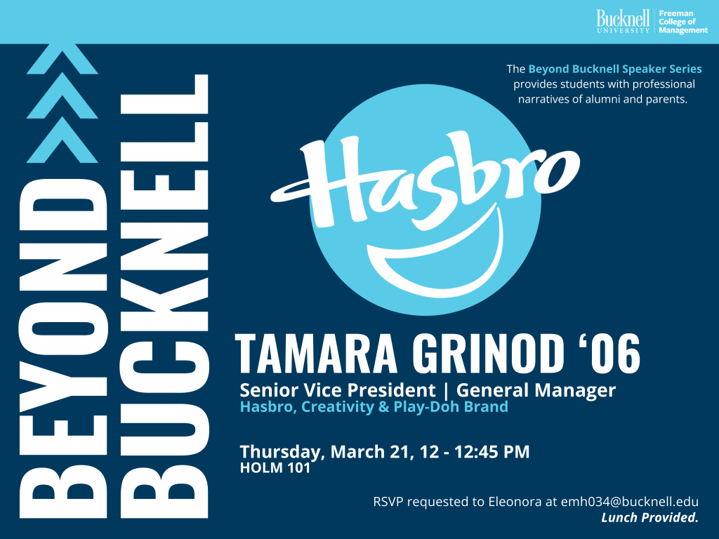 Beyond Bucknell Presents Tamara Grinod 06 Senior Vice President