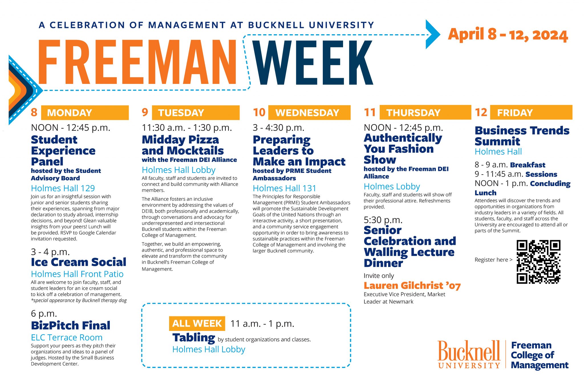 FREEMAN WEEK 2024 SCHEDULE